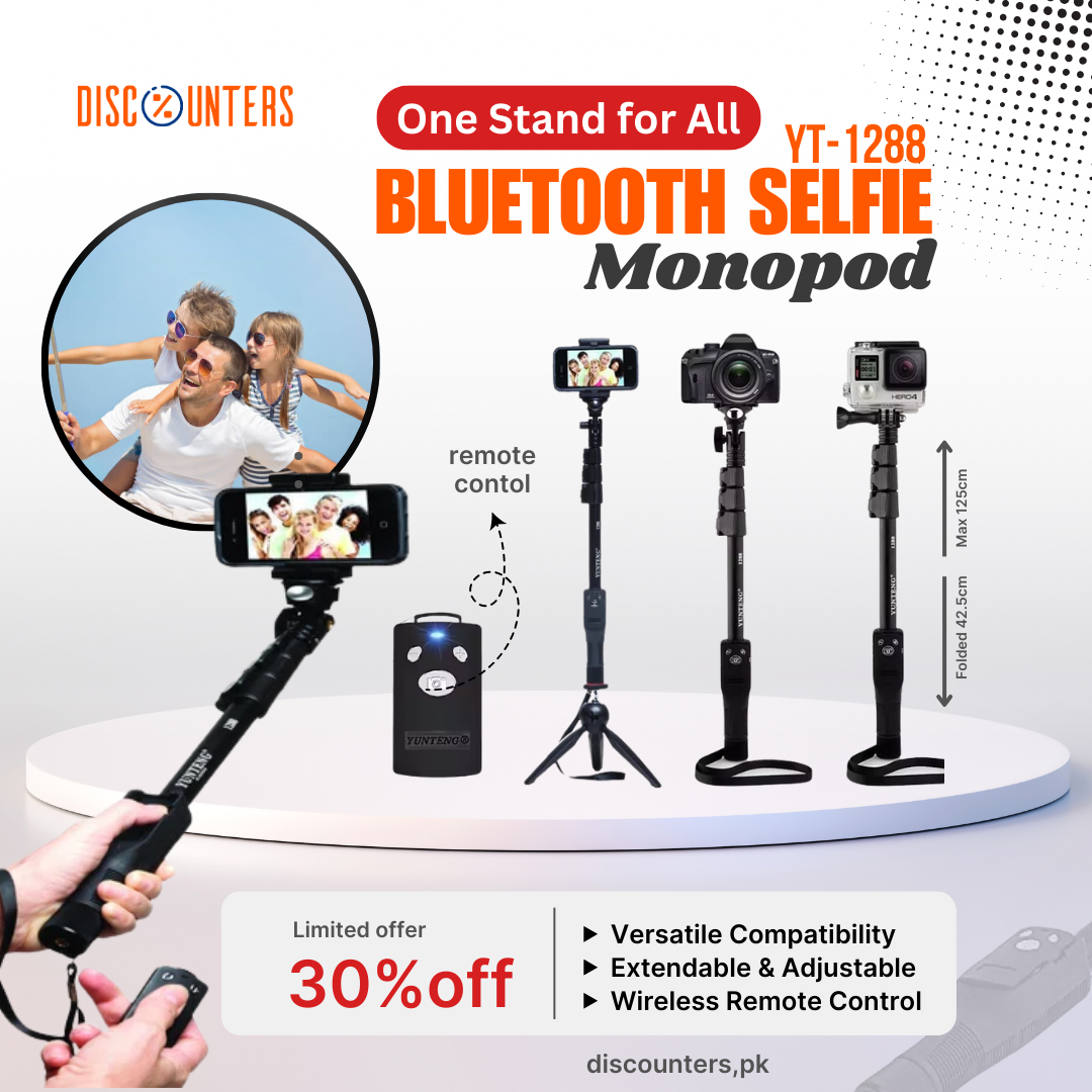 YT‑1288 Bluetooth Selfie Monopod – Extend Your Reach